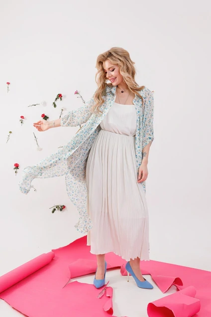 Костюм с юбкой 357-3 NikVa купить в интернет магазине Велесмода